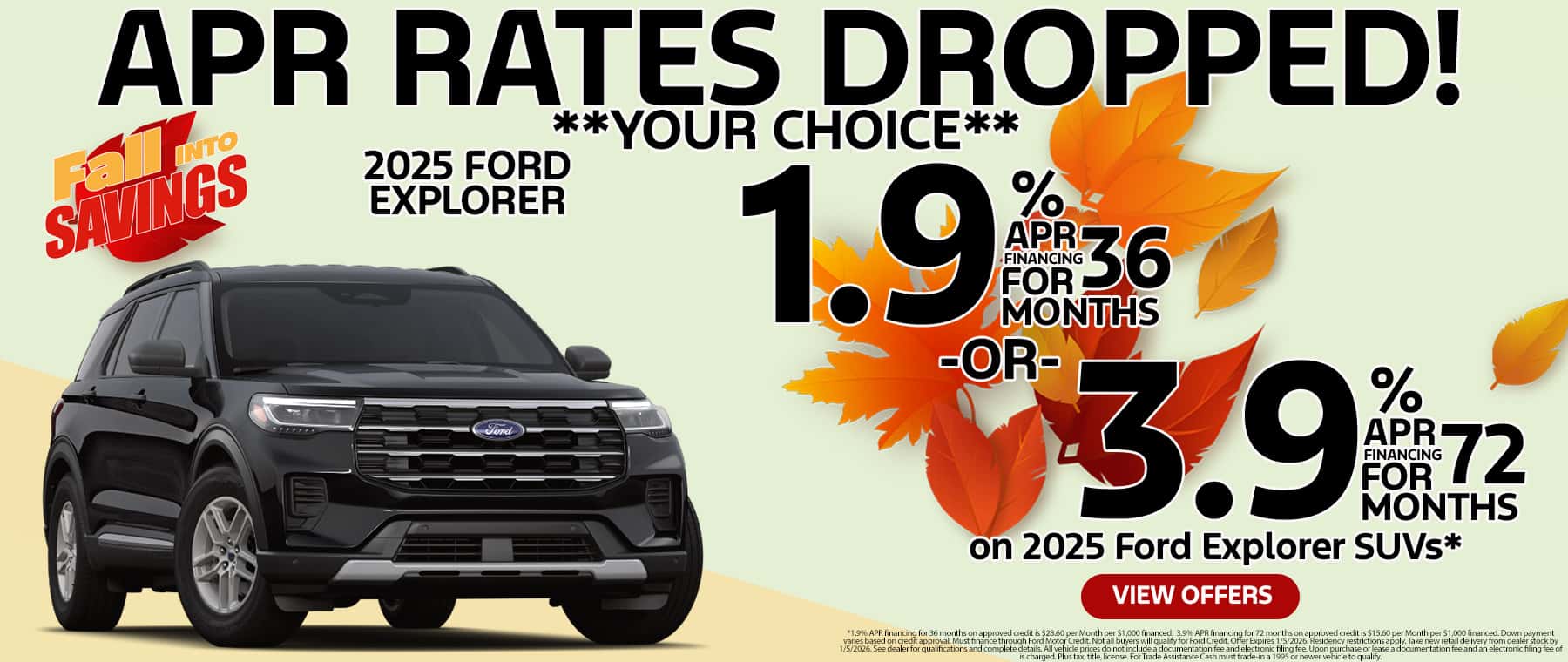 Current New Ford Specials Offers | Central Ford