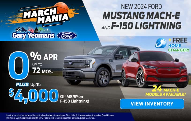 Current New Ford Specials Offers | Gary Yeomans Ford