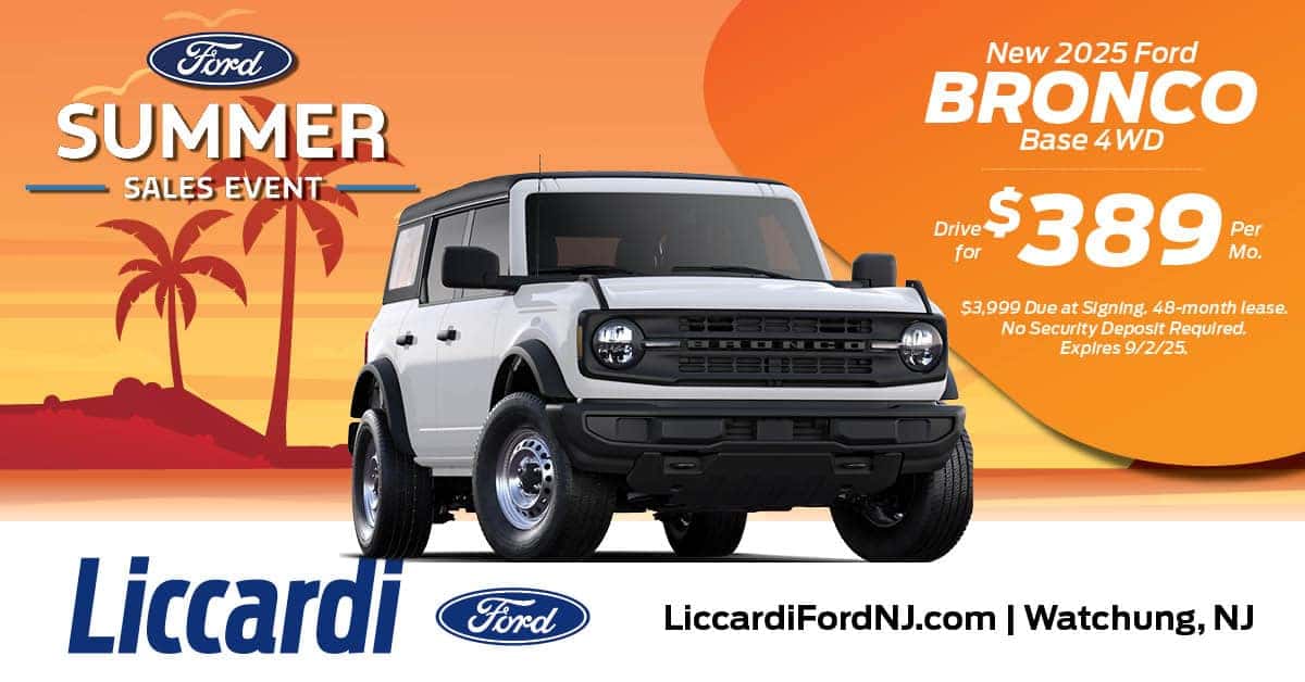 New Ford Bronco Lease Offer - View Deals - Liccardi Ford