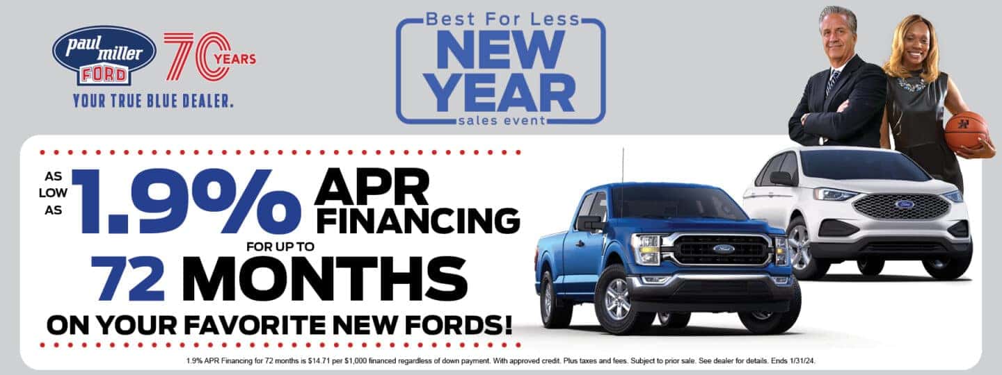 New Car with Low Interest Rates | Paul Miller Ford