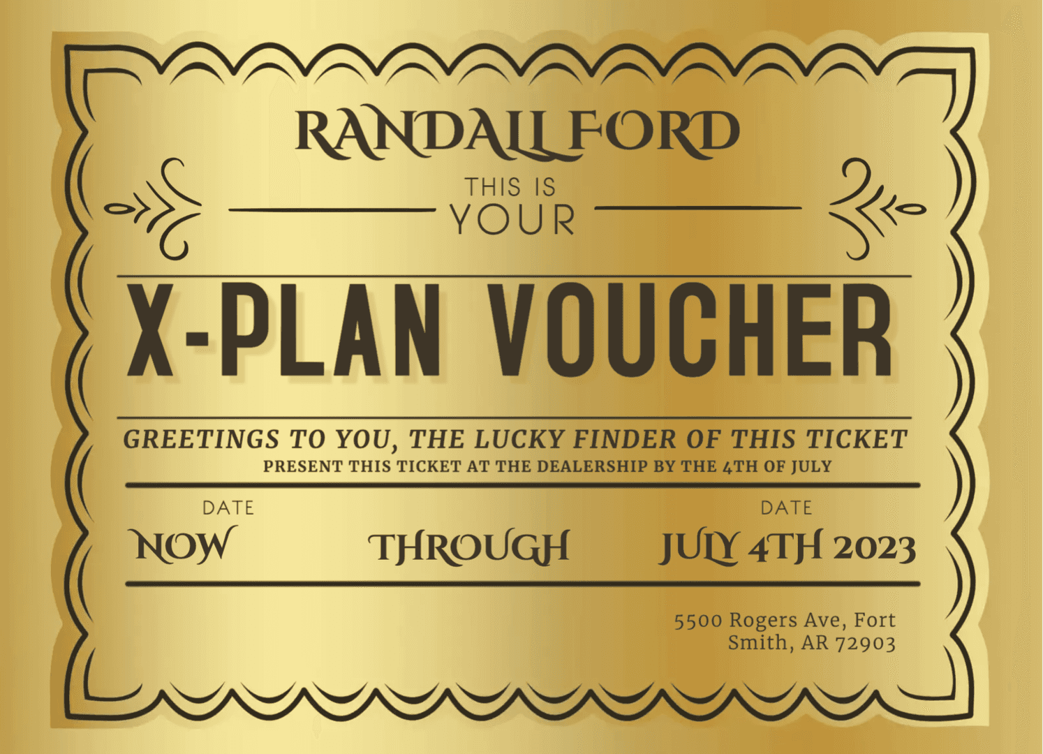 Exclusive Independence Day X Plan Pricing Event | Randall Ford