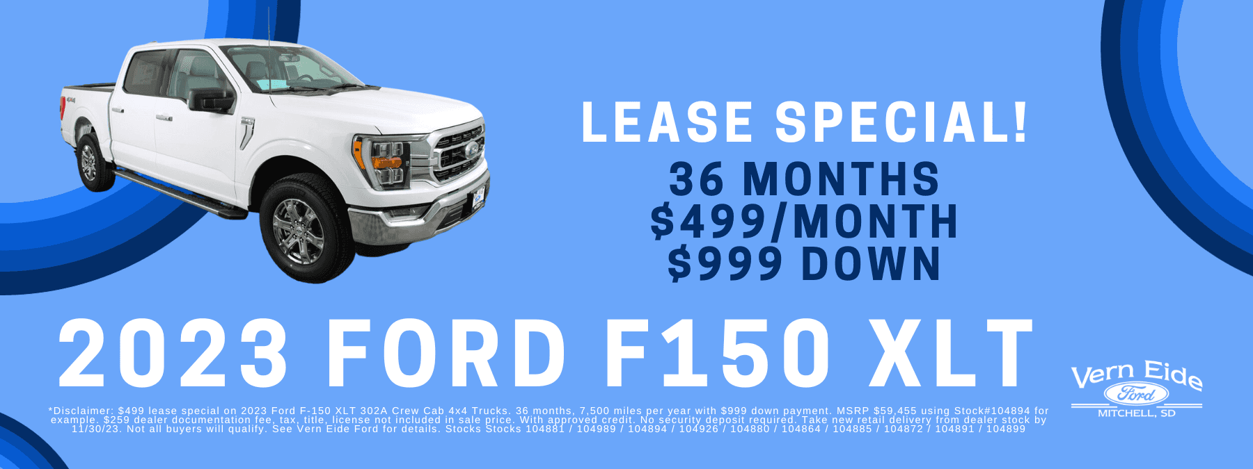 November 2023 F-150 Lease Special | Vern Eide Ford Lincoln